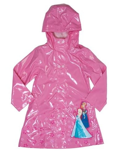 Little Girls' Frozen Rain Jacket Hooded Waterproof, 2t-6x (5/6, Pink ...