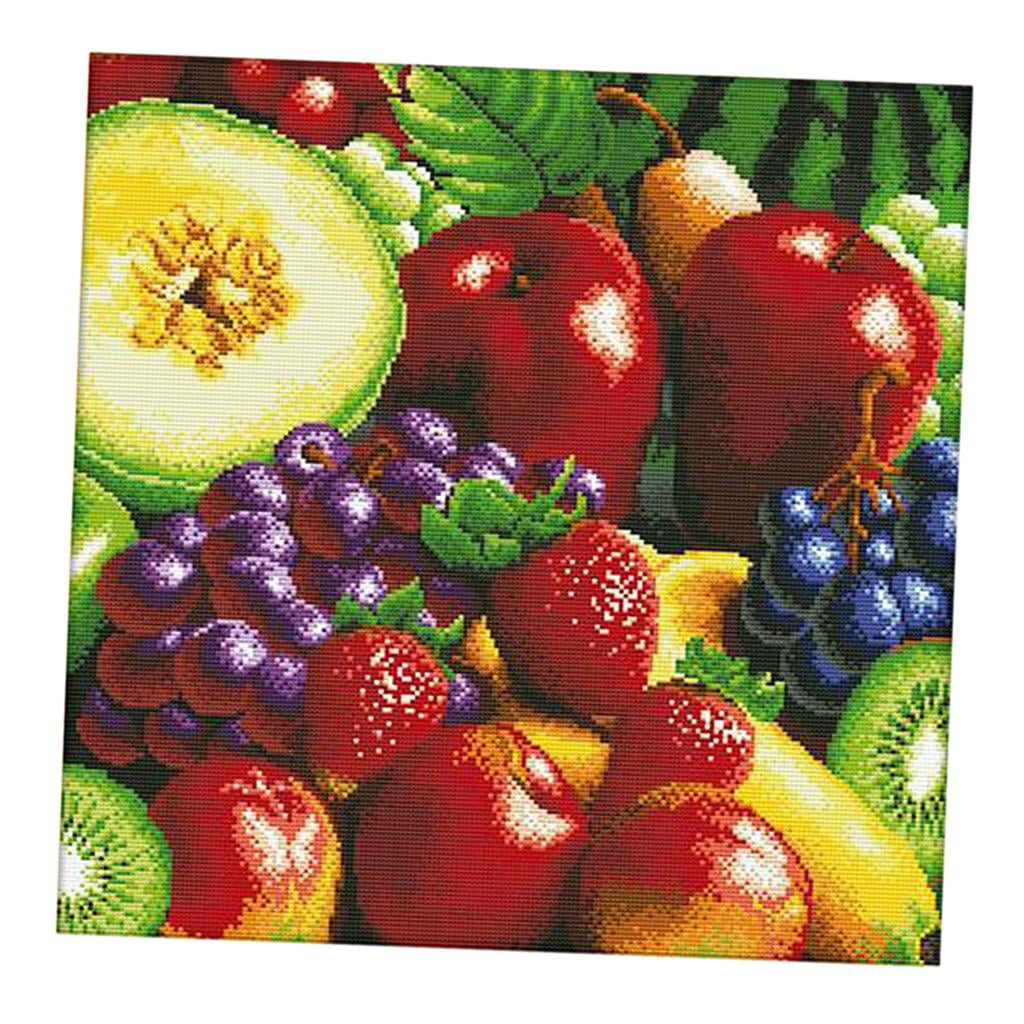 DIY Needlecrafts Stamped Stitch Kits Fruits Pattern 11 Cloth Embrodery ...