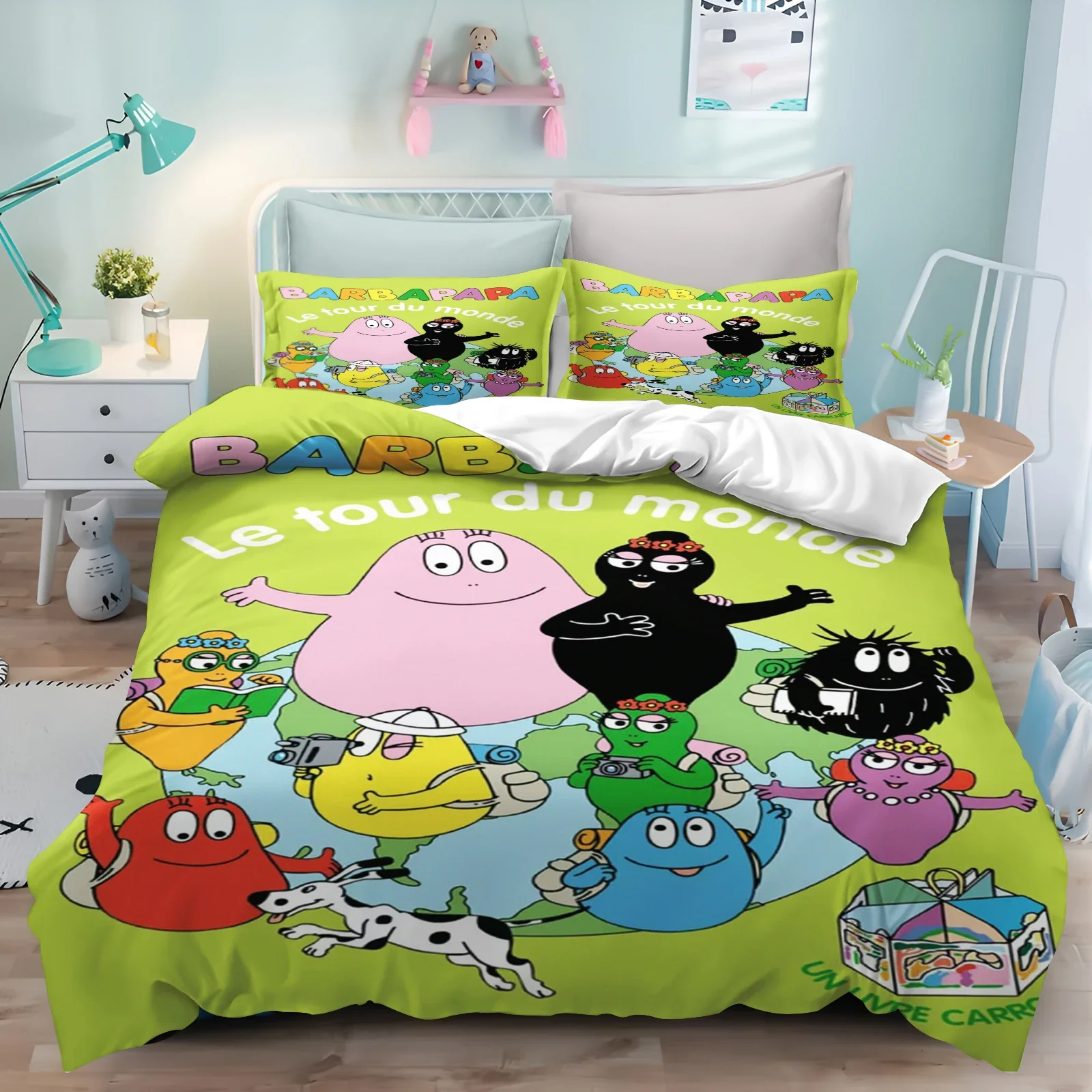 Click here for Yingd Barbapapa Duvet Cover Cartoon 3-Piece Set Ch... prices