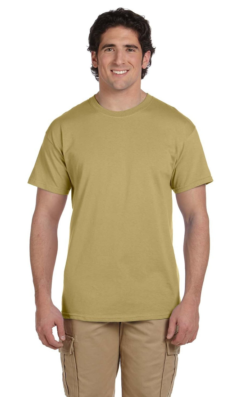 The Gildan Adult Ultra Cotton 6 oz T-Shirt - TAN - 2XL - Walmart.com