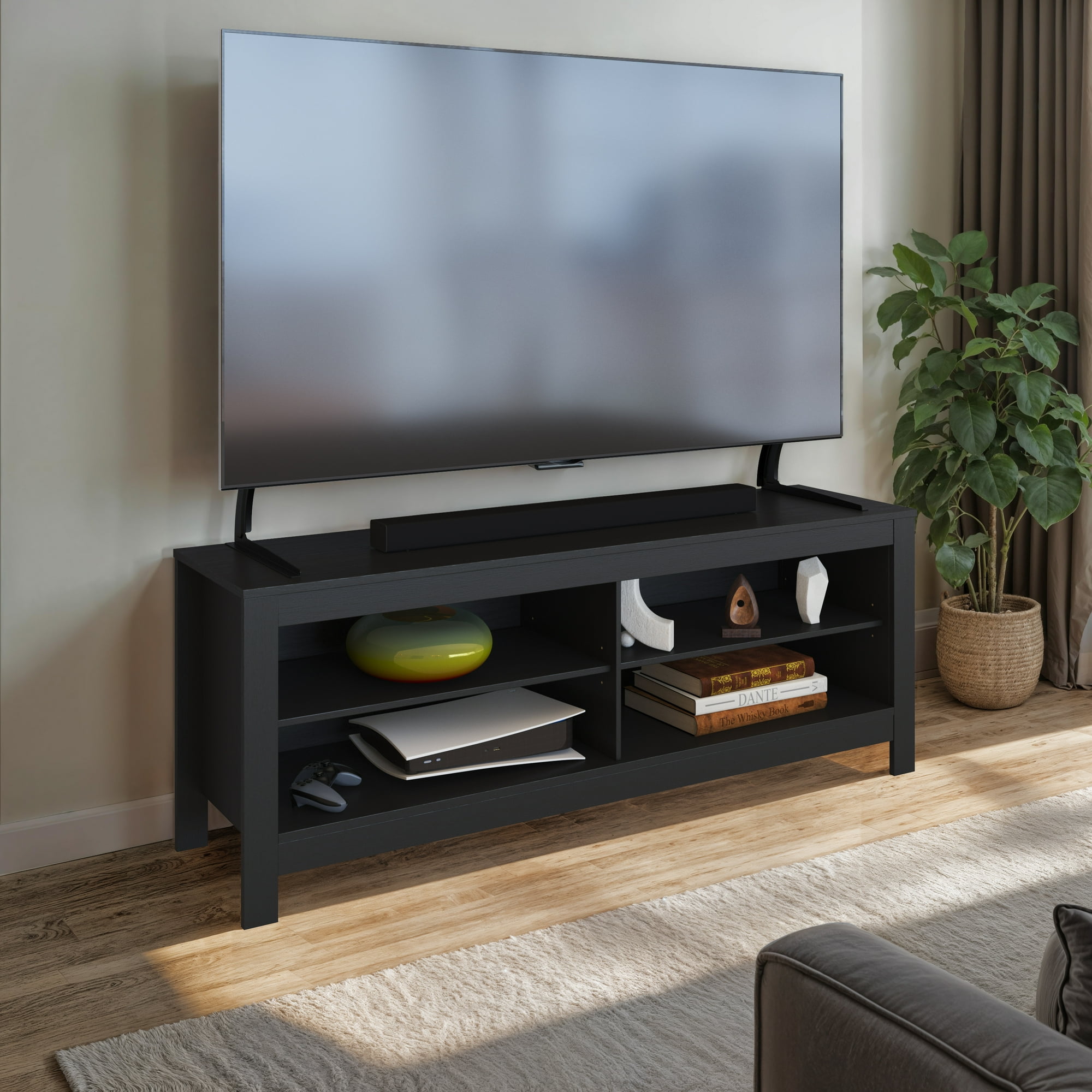 Click here for Corliving Norio Faux Wood Tv Stand With 4 Open She... prices
