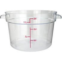 Cambro Large 12QT Clear Round Plastic Food Storage Container for Big ...