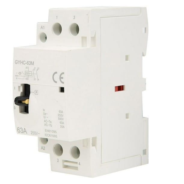 DIN Rail AC Contactor,2P 63A 220V 50Hz Manual AC Contactor AC Contactor ...