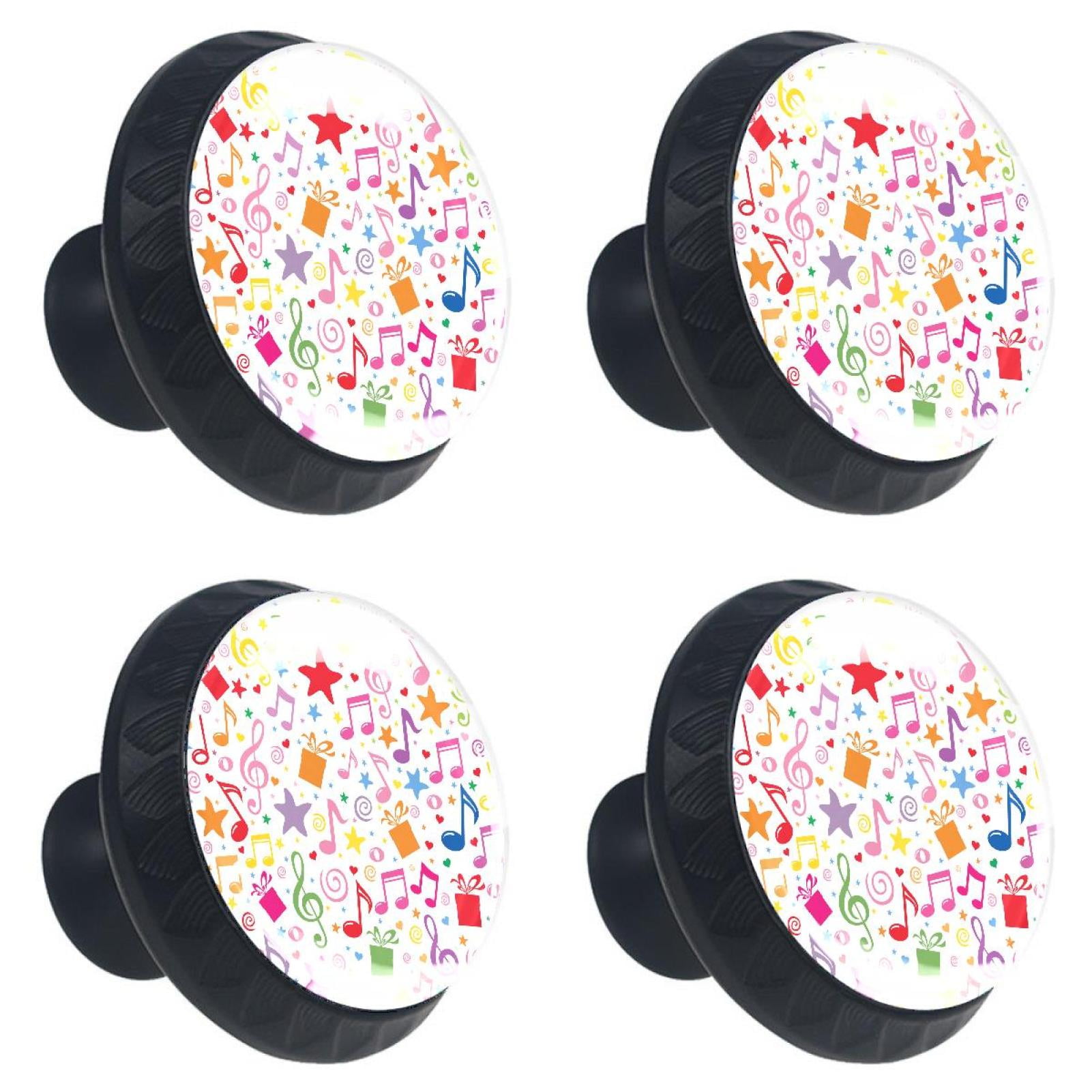 4 Pcs Musical Notes Knobs for Kitchen Cabinet Cupboard Dresser Bookcase ...
