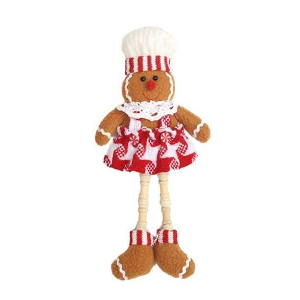 MYG Fabric Long Legs Hanging Feet Gingerbread Man Doll Pendant ...