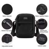 Tinyat Men Shoulder Bag 9 Pockets Sling Bags Waterproof Messenger ...