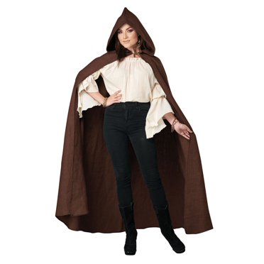 Halloween Burlap Cloak with Hood Adult Costume - Walmart.com