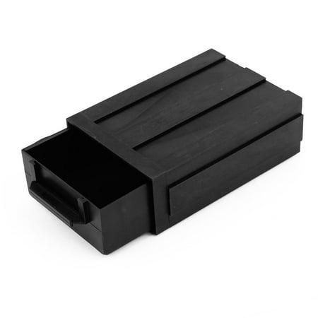 Black Plastic Drawer Style Electronic Components Storage Box Organizer ...