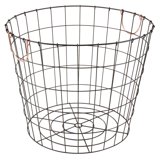Realspace® Large Size Black/Copper Round Metal Wire Storage Basket with ...