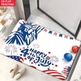 50*80cm Happy 4Th Of July Print Flannel Bath Mat, Non-Slip Patriotic ...