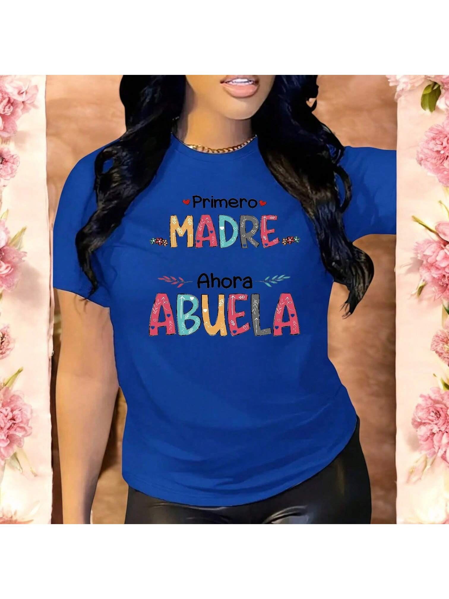 Playera De Primero Madre, Ahora Abuela – Regalo con Amor para Súper Abuelas Color Azul Talla ...
