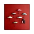 6PCS Pink + Blue + Green Key Rack Colorful Umbrella Wall Rack Wall Key ...