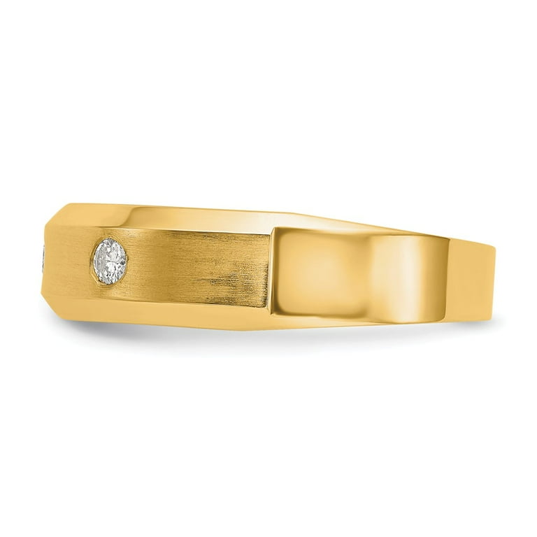 Real 14kt Yellow Gold Child's Diamond Ring Mounting Closed