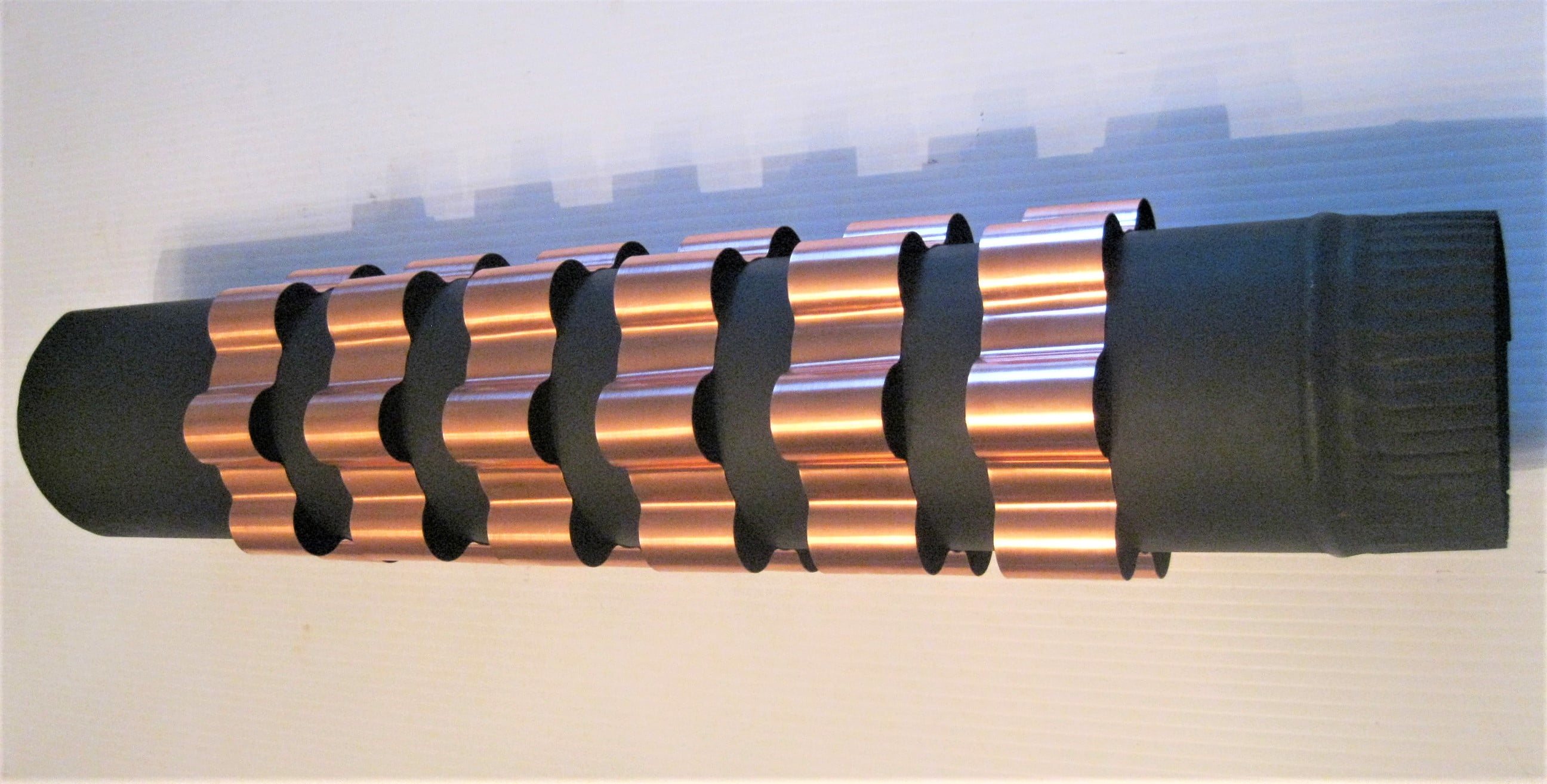 Copper Stovepipe Heat Exchangers / Set of six Snap-On Radiator Rings 3. ...