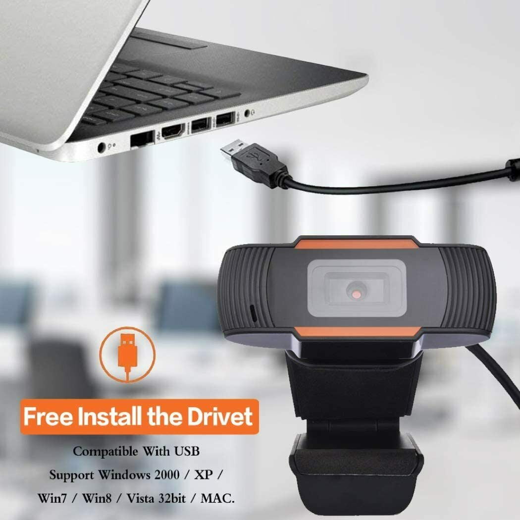 HD 720P Webcam Digital Web Camera Noise Canceling Microphone Elinz ...