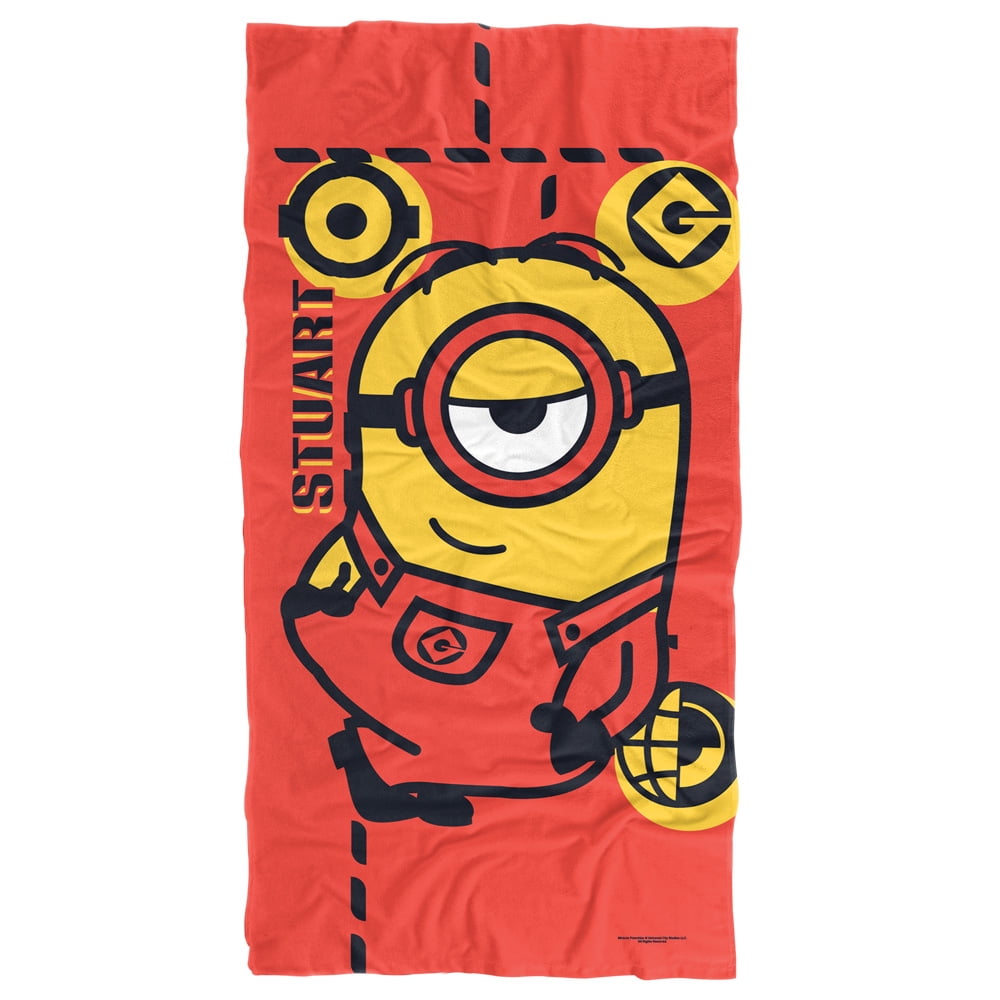 Minions Beach Towel, 30"x60" Stuart Red Beach Towel - Walmart.com