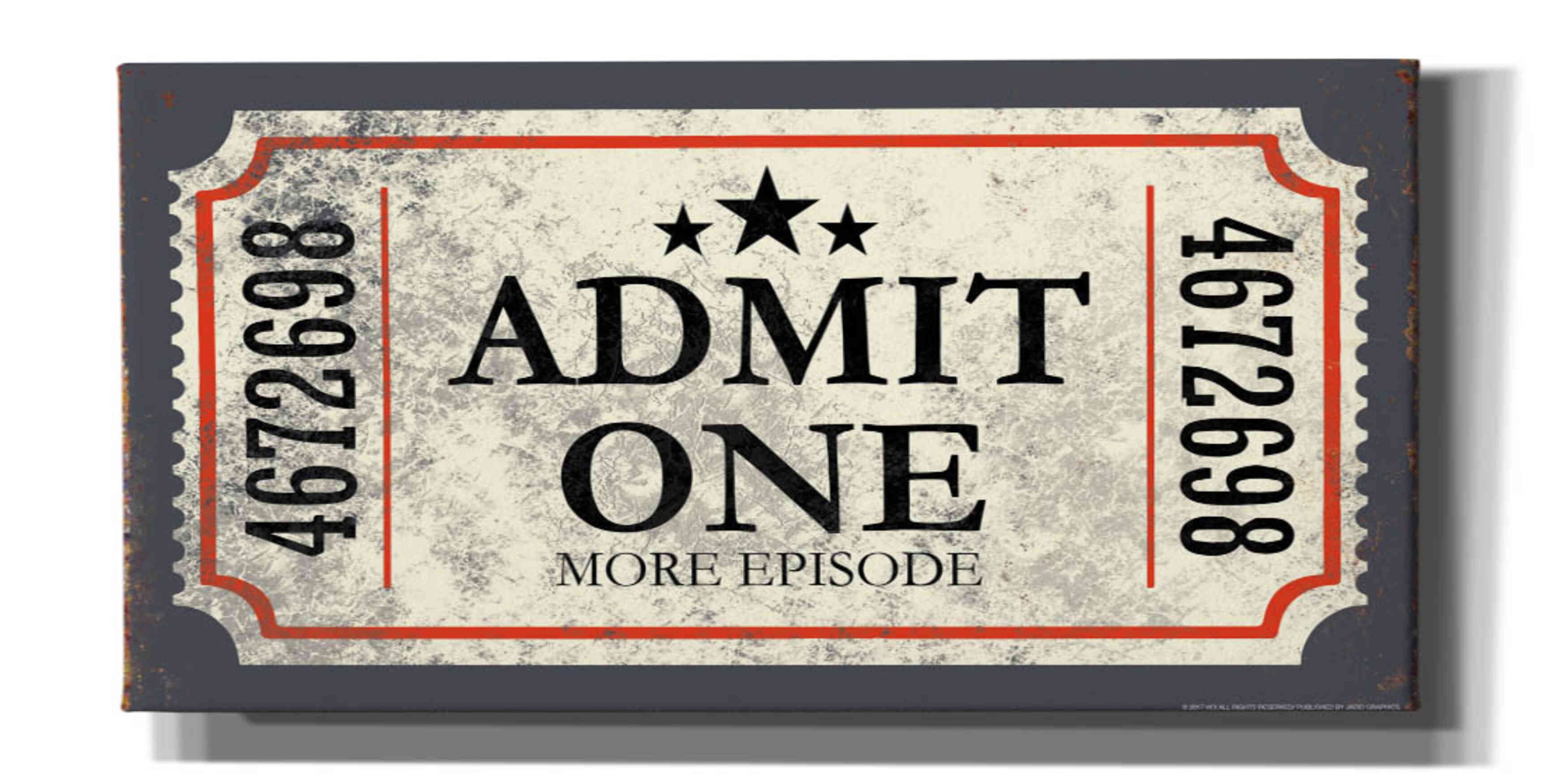 Epic Graffiti 'Admit One' by JJ Brando, Canvas Wall Art, 24"x12 ...