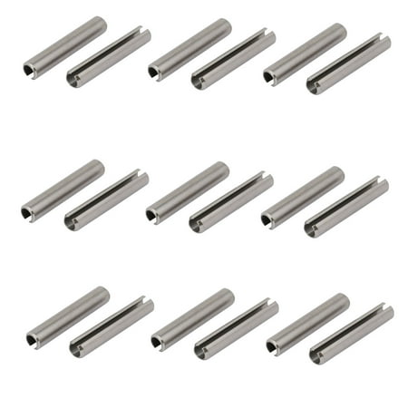 M6x35mm 304 Stainless Steel Split Spring Dowel Tension Roll Pin 18pcs ...