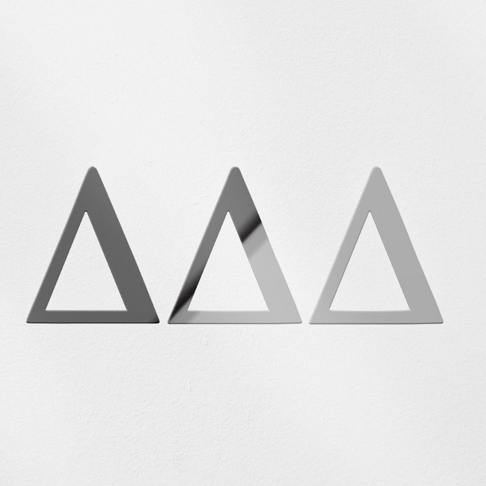 Transparent Decal Stickers Of Tri Delta Letter (Metallic Silver ...