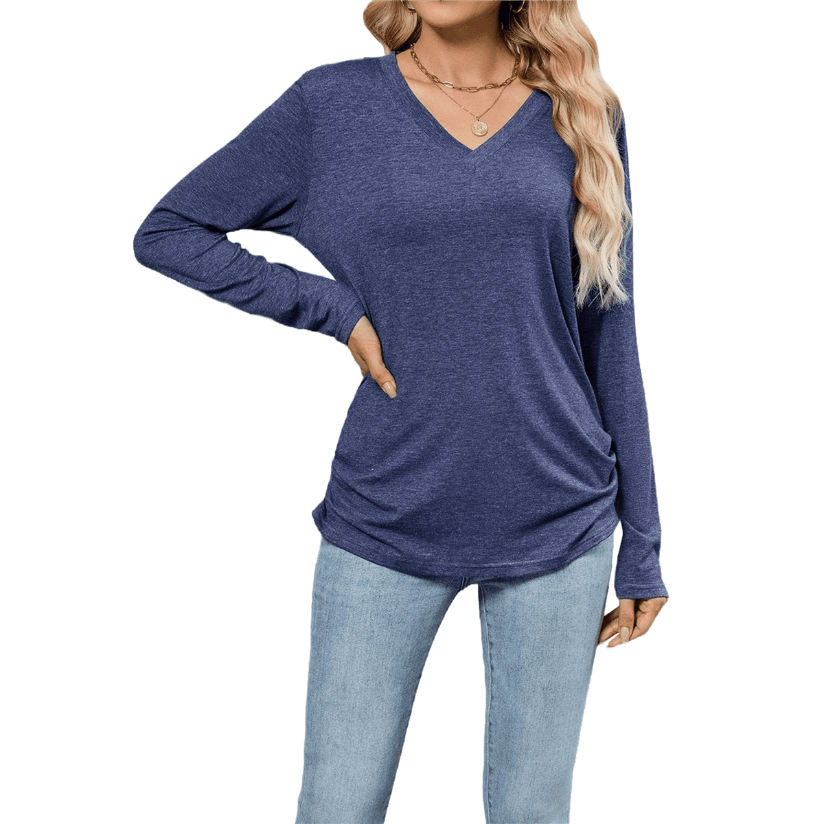 Click here for Unbranded Womens T Shirts V Neck Long Sleeve Casua... prices