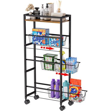 Holaki 6-Tier Rolling Cart Gap Kitchen Slim Slide Out Storage Tower ...