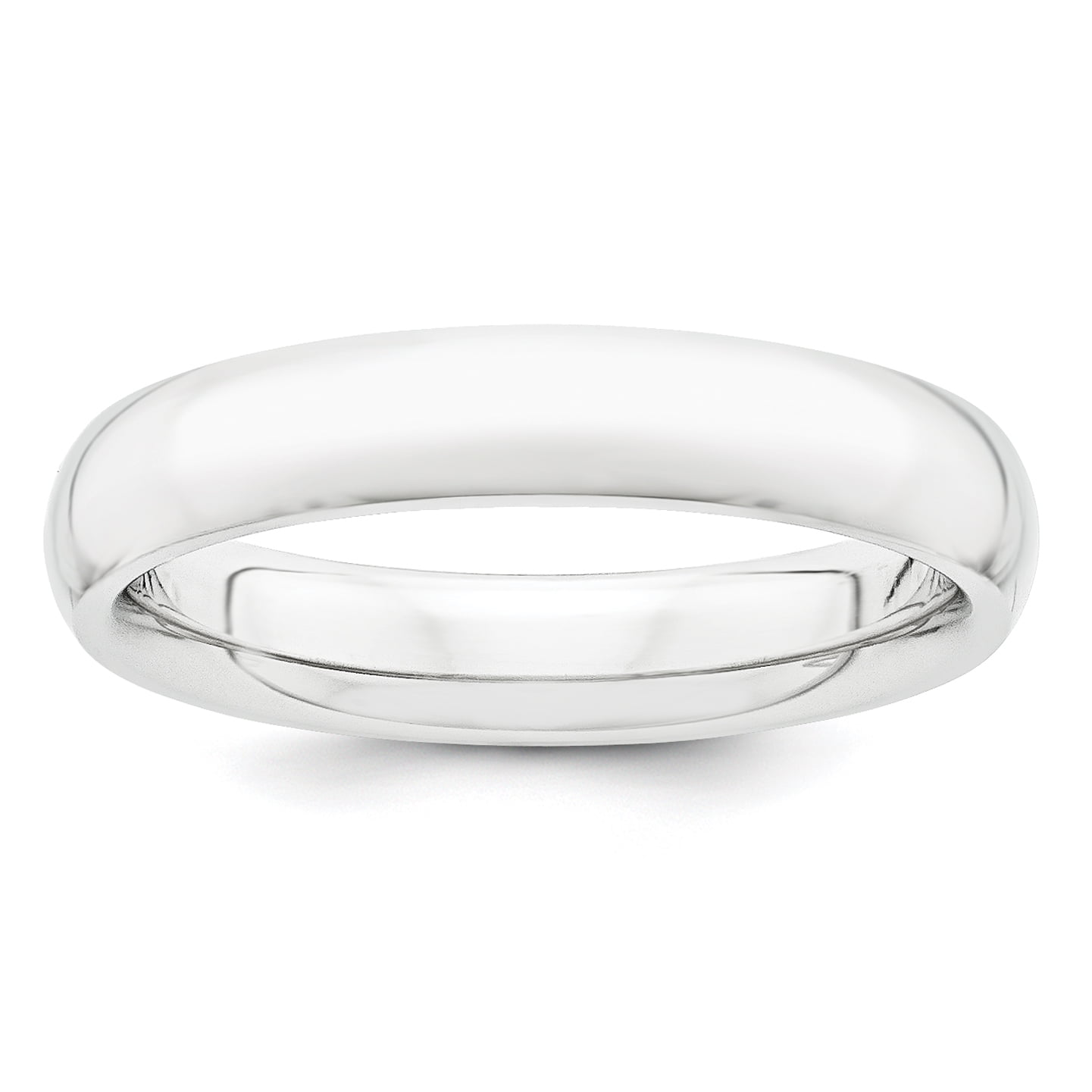 Solid Platinum 4 mm Rounded Wedding Band Ring - Walmart.com