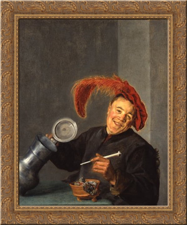 Jolly Toper 24x20 Gold Ornate Wood Framed Canvas Art by Judith Leyster ...