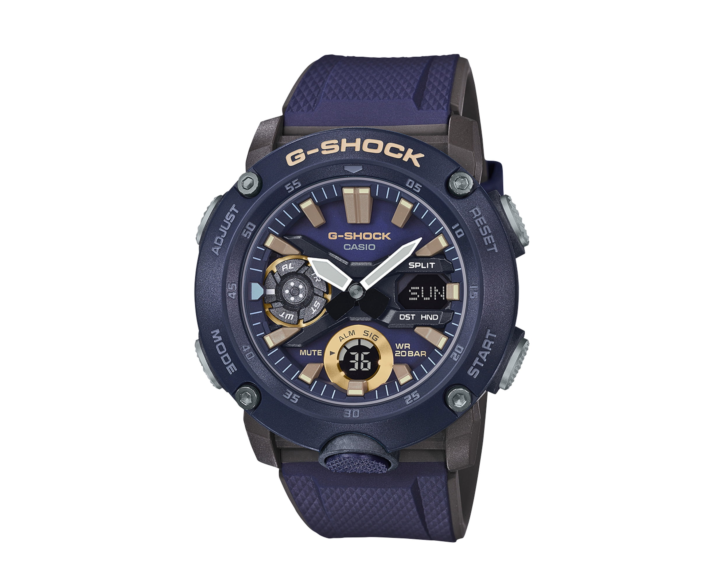 Casio G-Shock GA2000 Front Button Analog-Digital Metal and Resin Men's ...
