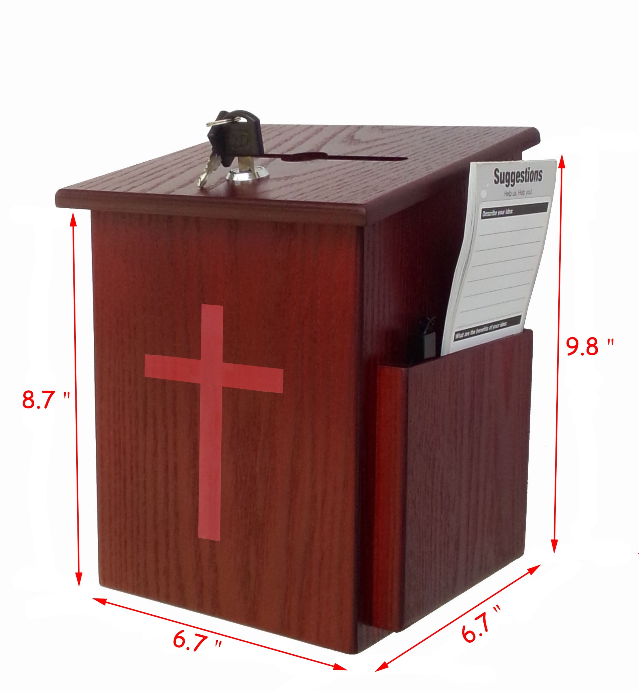 Buy Wood Church Collection Fundraising Box Donation Charity Box with ...