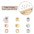 180Pcs 3 Colors Rack Plating Brass Spacer Beads Long-Lasting Plated ...