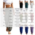 Boyscolos Loose Harem Pants for Women Casual Drawstring Elastic Waist ...
