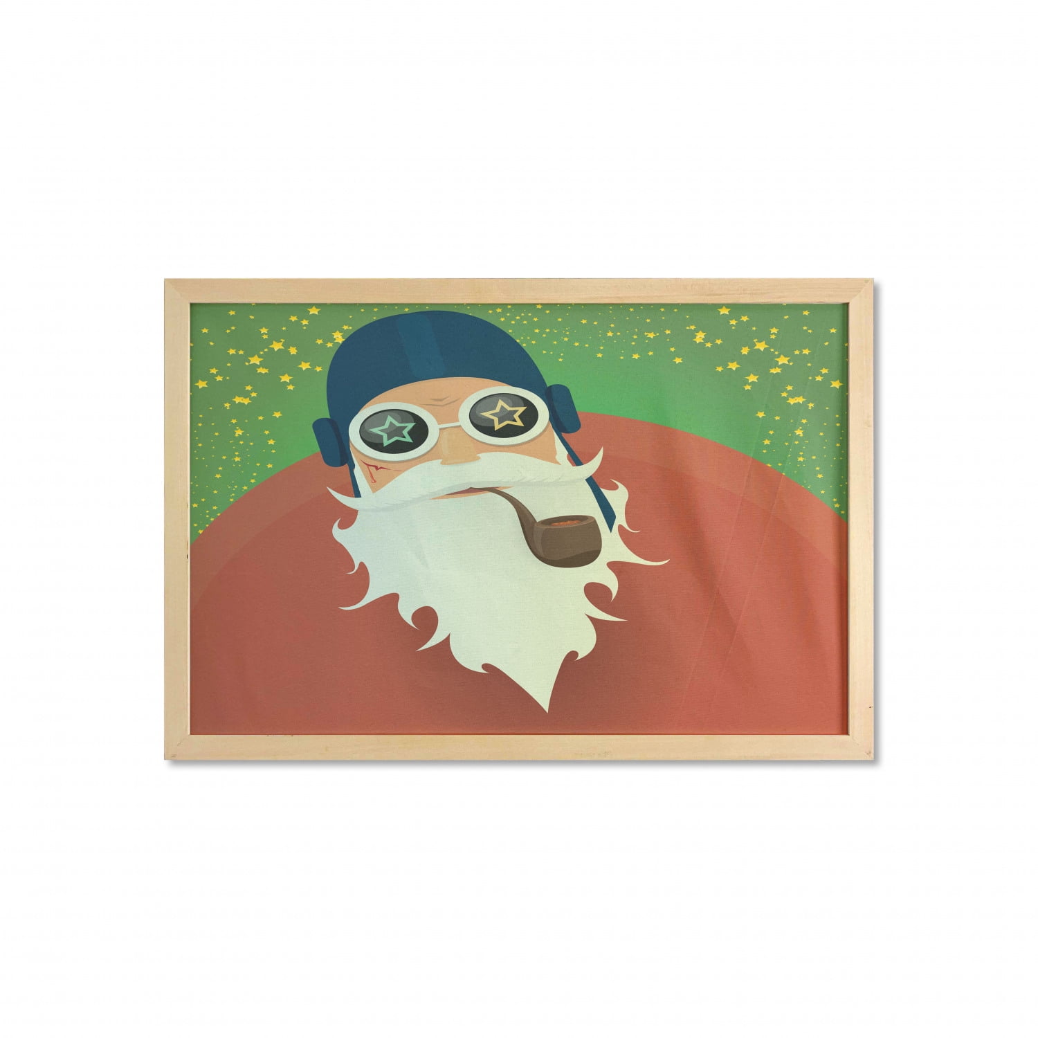 Rock and Roll Wall Art with Frame, Chunky Rocking Santa Clause with a ...