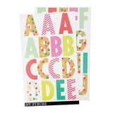Sticko Solid Bright Multicolor Alphabet Vinyl Stickers, 97 Piece ...