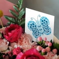 3drose, Blue Pointillism Butterfly, 6 Greeting Cards with Envelopes ...
