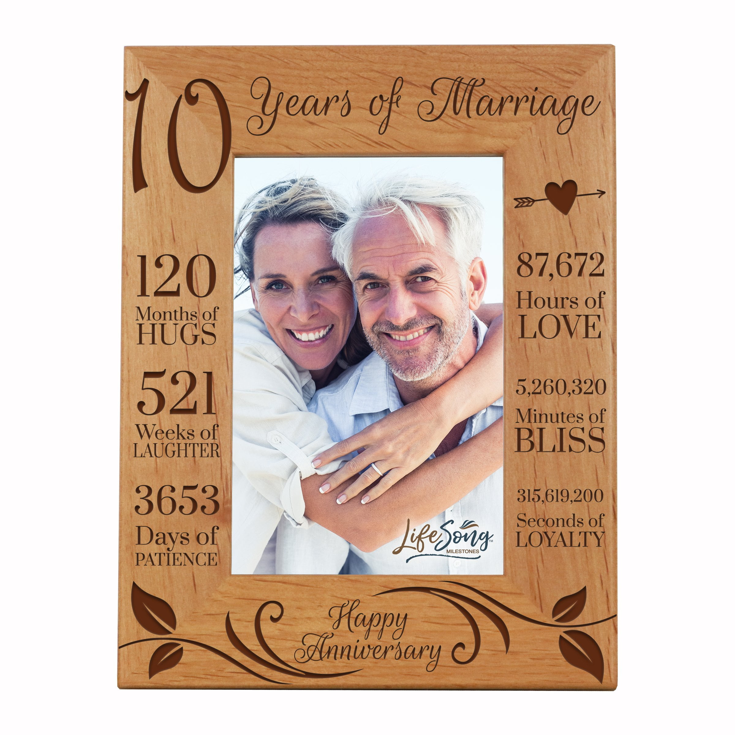 Engraved 10th Anniversary Photo Frame - Walmart.com