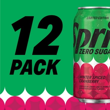 Sprite Zero Sugar Winter Spiced Cranberry Citrus Berry Soda Pop - 12 fl ...