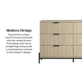 Walker Edison Mid-Century 6-Drawer Dresser with Reeded Drawer Fronts ...