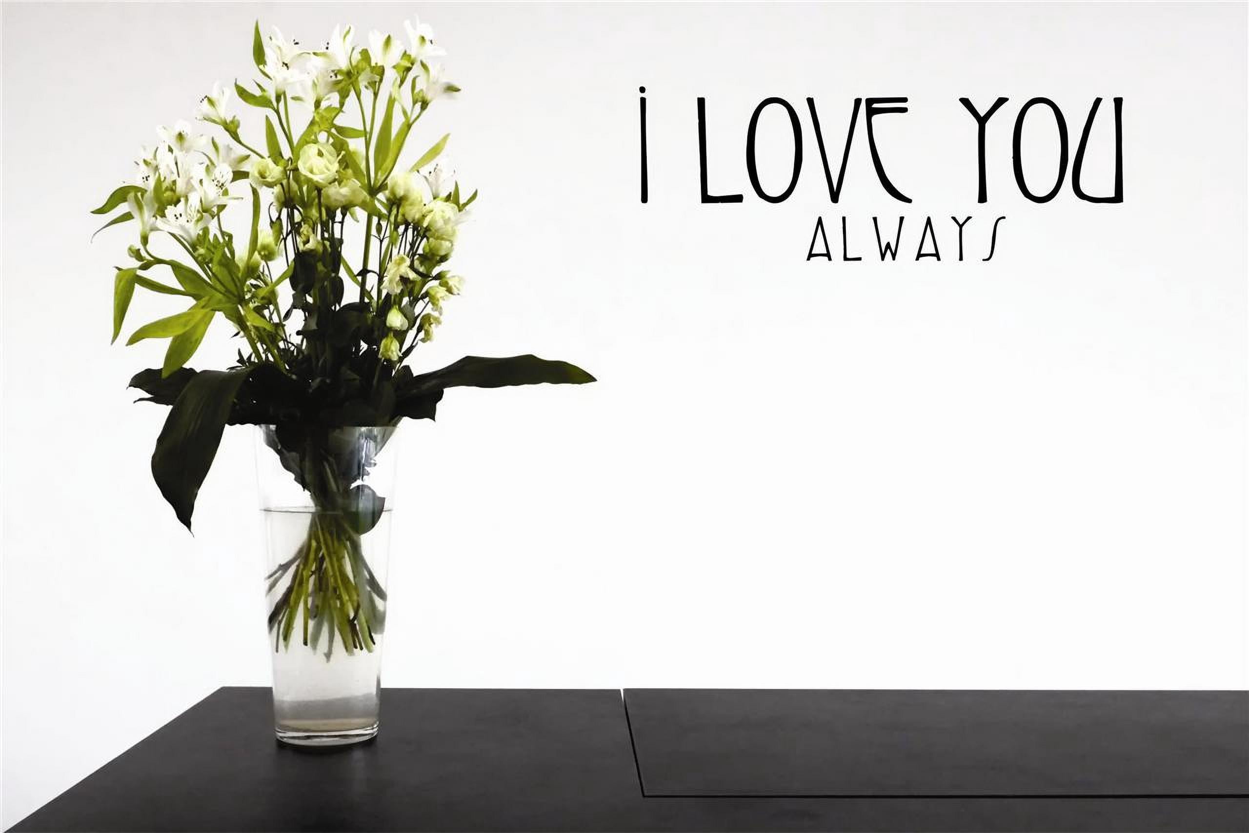 I Love You Always Vinyl Wall Decal for Home - Bride Spouse Ring Kiss ...