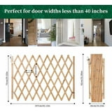 COSTYLE Foldable Small Door Accordion Dog Gate, Wooden Pet Safety ...