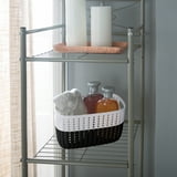 Simplify 2-Tone Decorative Small Plastic Storage Basket in Black ...