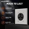 30A 250V Flush Mounting Power Receptacle, NEMA 6-30R, Straight Blade ...