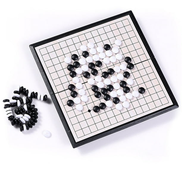Go Chess Set Magnetic Foldable Interactive Travel Go Board Game Chinese ...