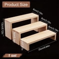 3-Tier Rectangle Wood Jewelry Display Risers for Rings Bangles ...