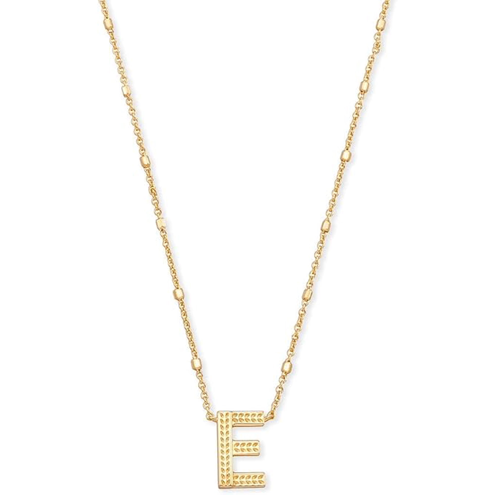 Click here for Kendra Scott Letter E Pendant Necklace - Gold Meta... prices