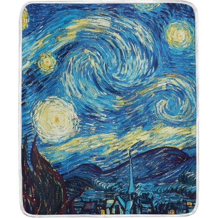 The Starry Night Print Soft Warm Cozy 50 x 60 for Bed, Couch, Sofa ...