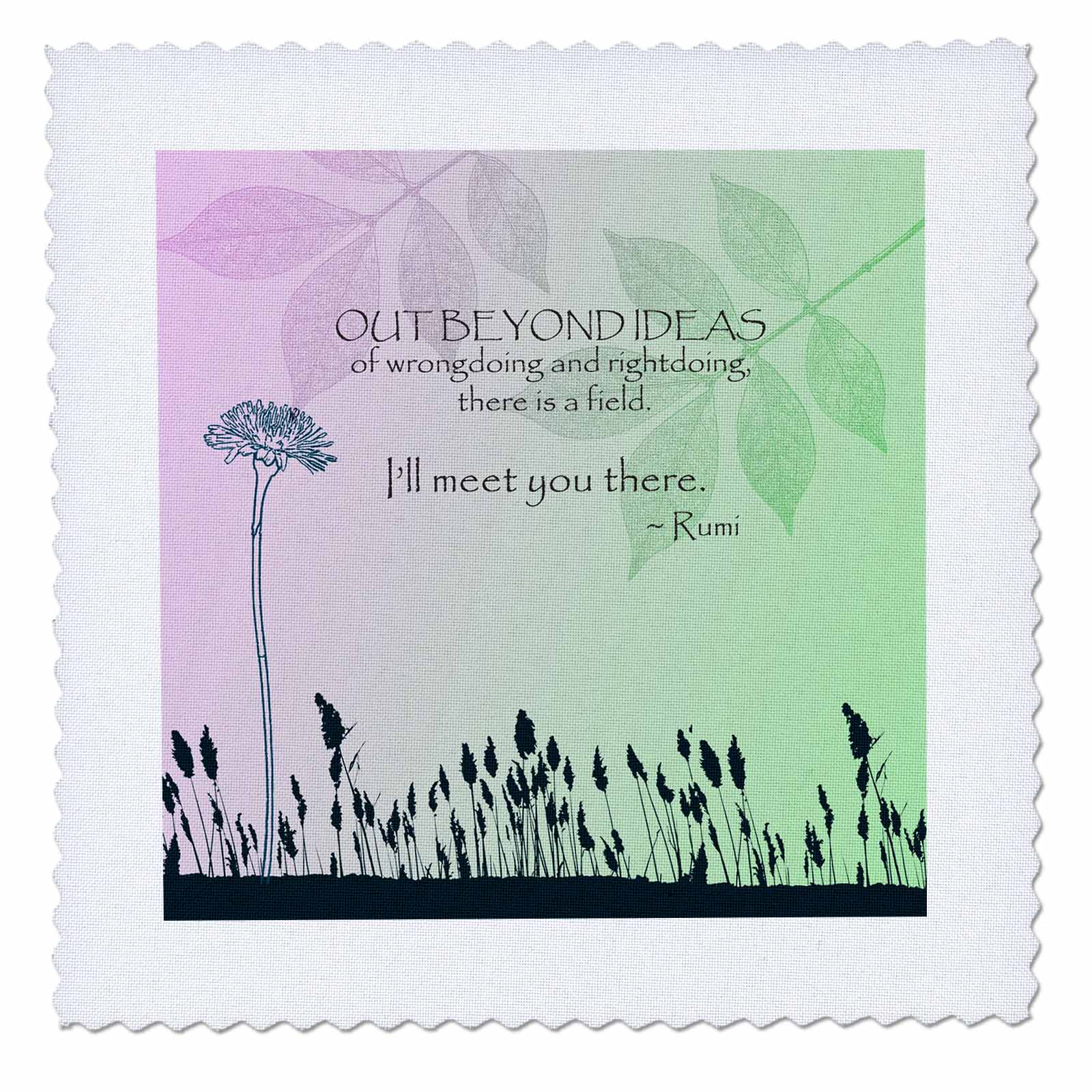 Out Beyond Ideas Rumi Quotes- Inspirational Art 6x6 inch quilt square ...