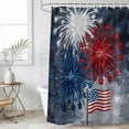 66x72 Inch Shower Curtains for Bathroom, Anniversary USA Flag Fabric ...