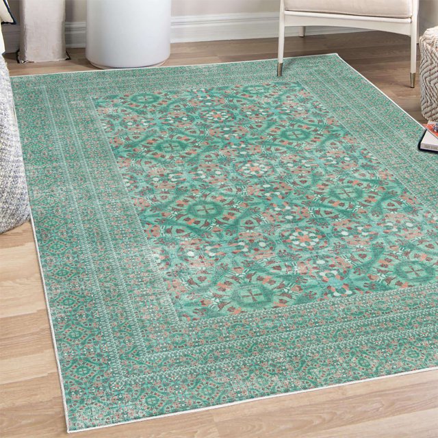 Ethnic Decorative Rug, Folk Culture Tangled Forms Eastern Style Royal ...