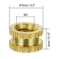 M3 x 3mm(L) x 5mm(OD) Brass Knurled Threaded Insert Embedment Nuts 50 ...
