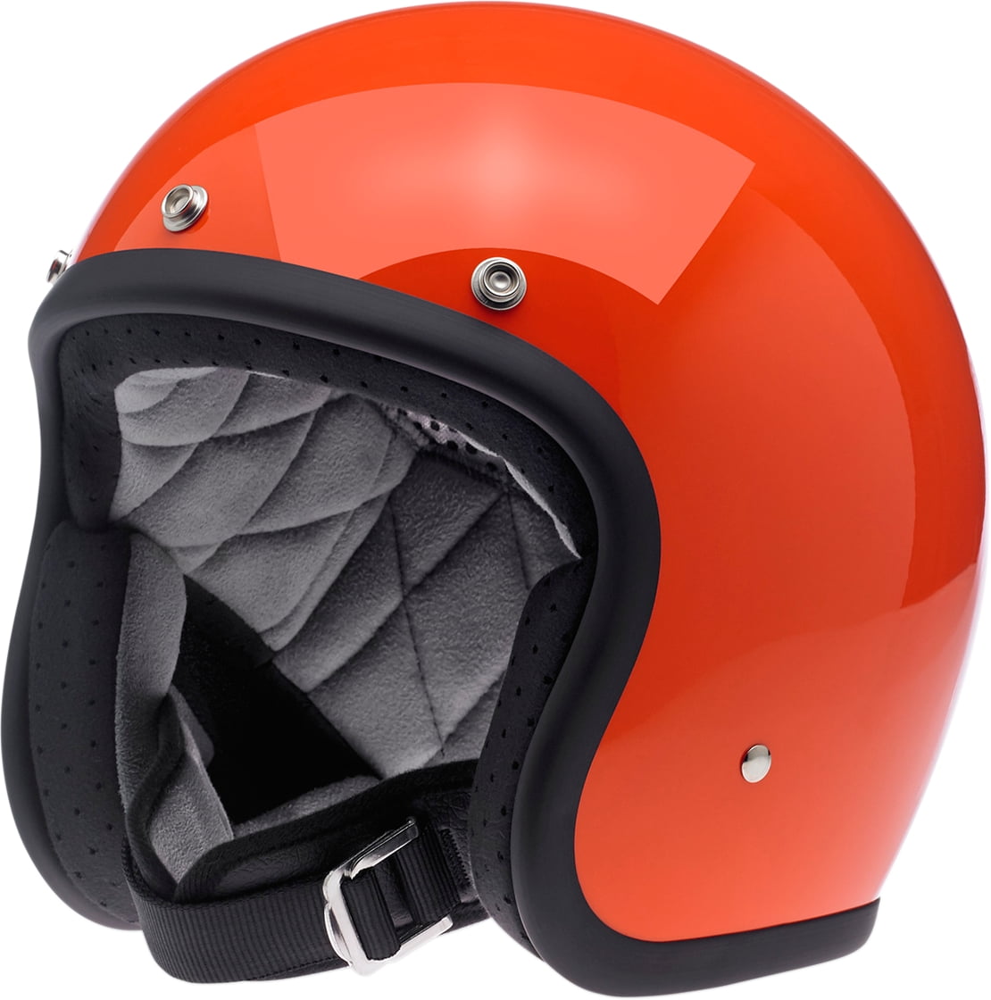 BILTWELL Bonanza Open Face Solid Color Helmets Hazard Orange XL ...